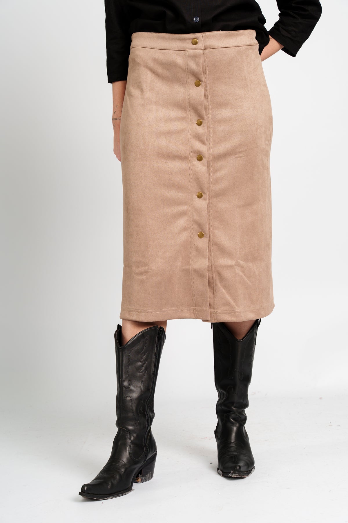Falda gamuza broches – Chenylle Woman